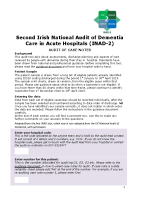 Irish National Audit in Dementia (INAD-2) - HSE.ie
