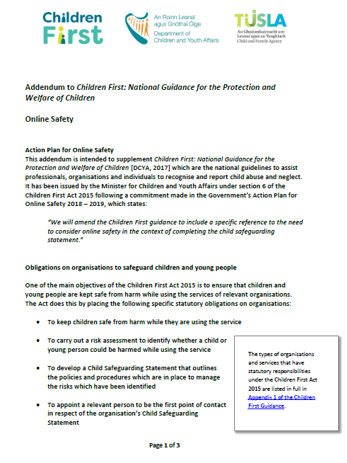 Children First: National Guidance - HSE.ie