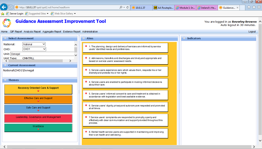 Guidance Assessment Improvement Tool - HSE.ie